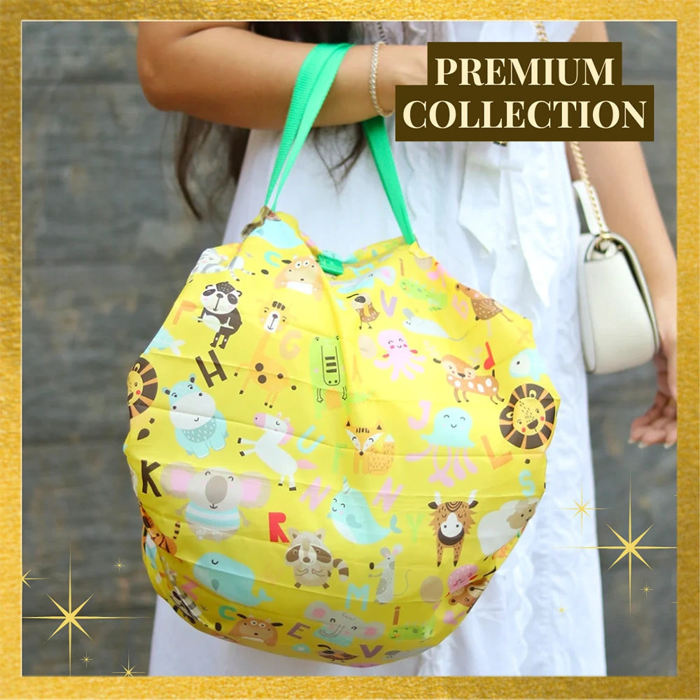 Yellow Alphabet Animal Magic Sack Bag – Rosada Baby