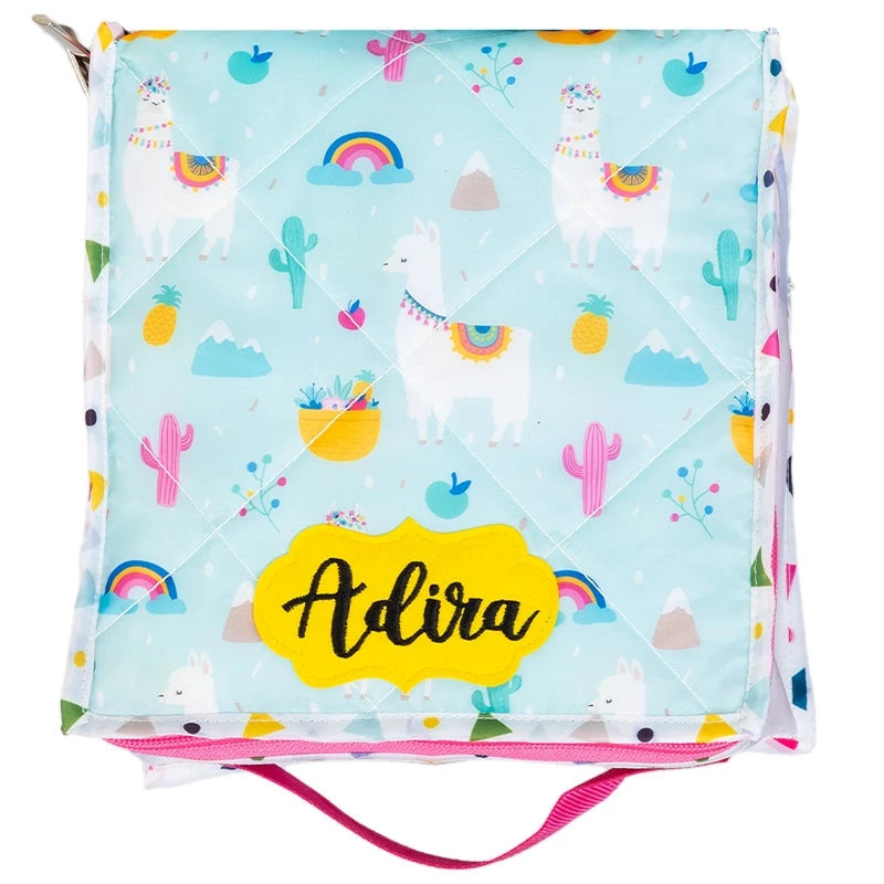 Box Pouch [10x10]" - Blue Llama – Rosada Baby